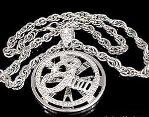 Amazon.com: G UNIT SILVER PLATED BIG SPINNER PENDANT HIP HOP BLING ...