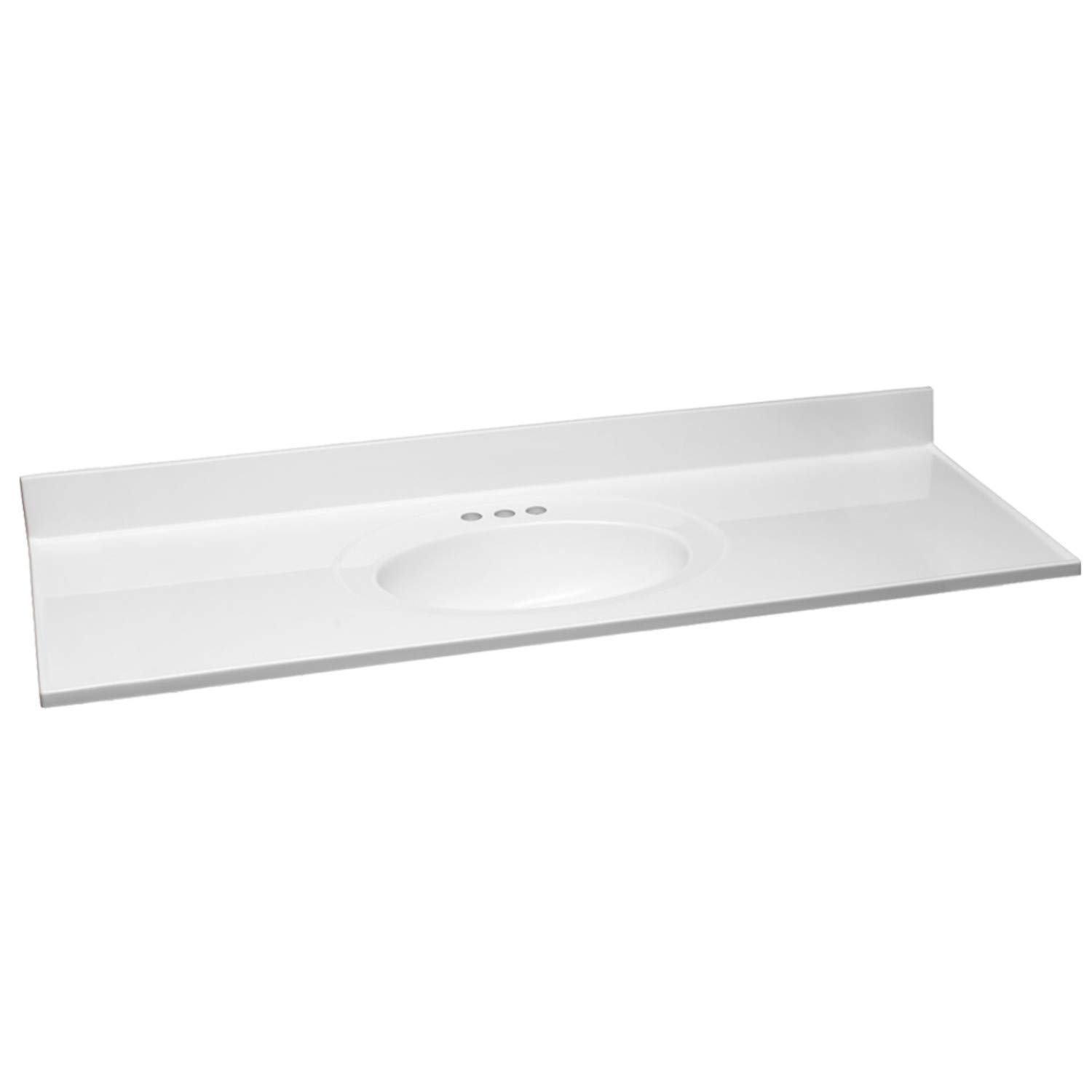 Design House 553396 61x22 Cultured Marble Single Bowl Vanity Top with ...