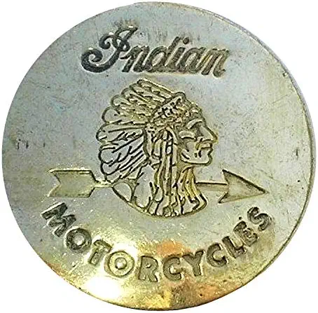 قیمت و خرید Brass Indian Motorcycle Biker Badge Pin