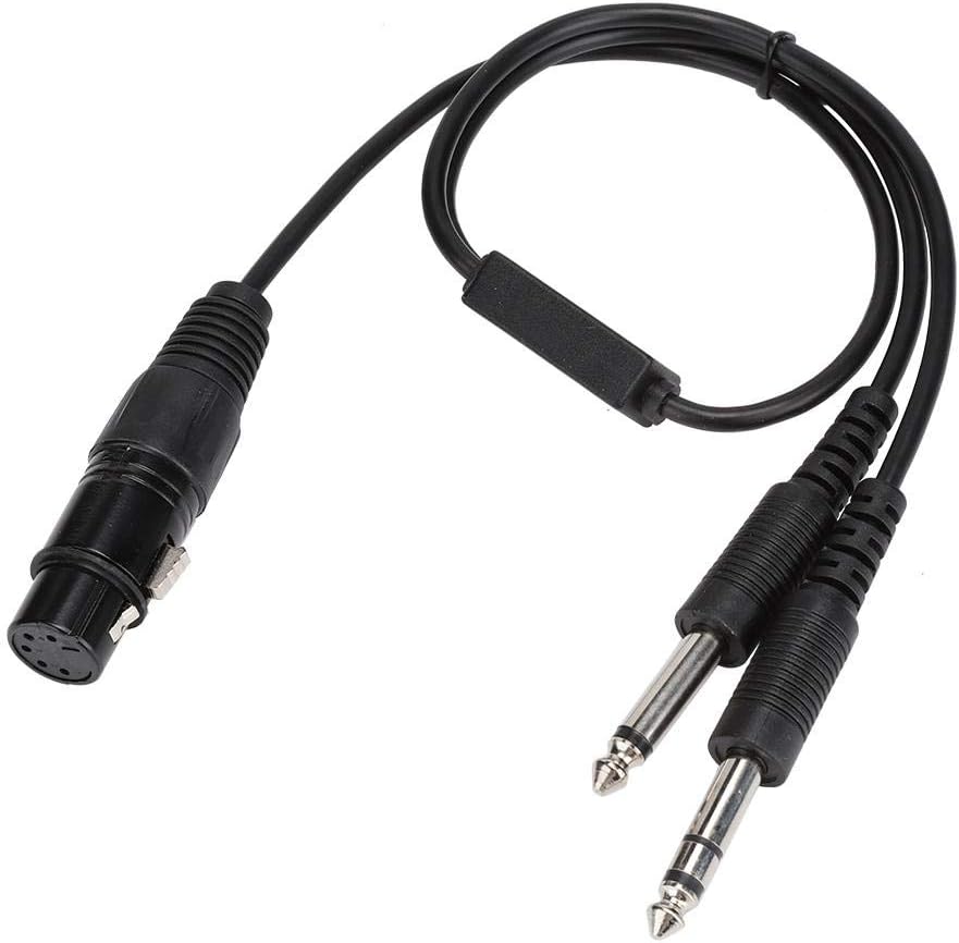 Hopcd 5-Pin Aviation Adapter Cable, Airbus XLR to GA Double Plug ...