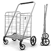 winkeep Newly Released Grocery Utility Flat Folding Shopping Cart with ...