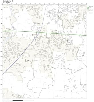 Amazon.com: ZIP Code Wall Map of Springboro, OH ZIP Code Map Laminated ...