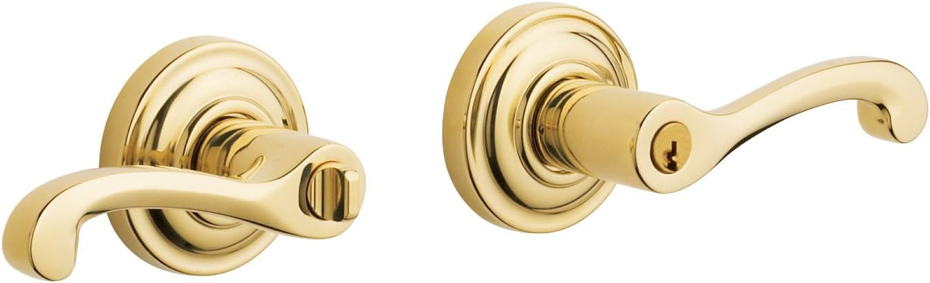 Baldwin 5245.003.LENT Classic Lever Keyed Entry Set (Lifetime Polished ...