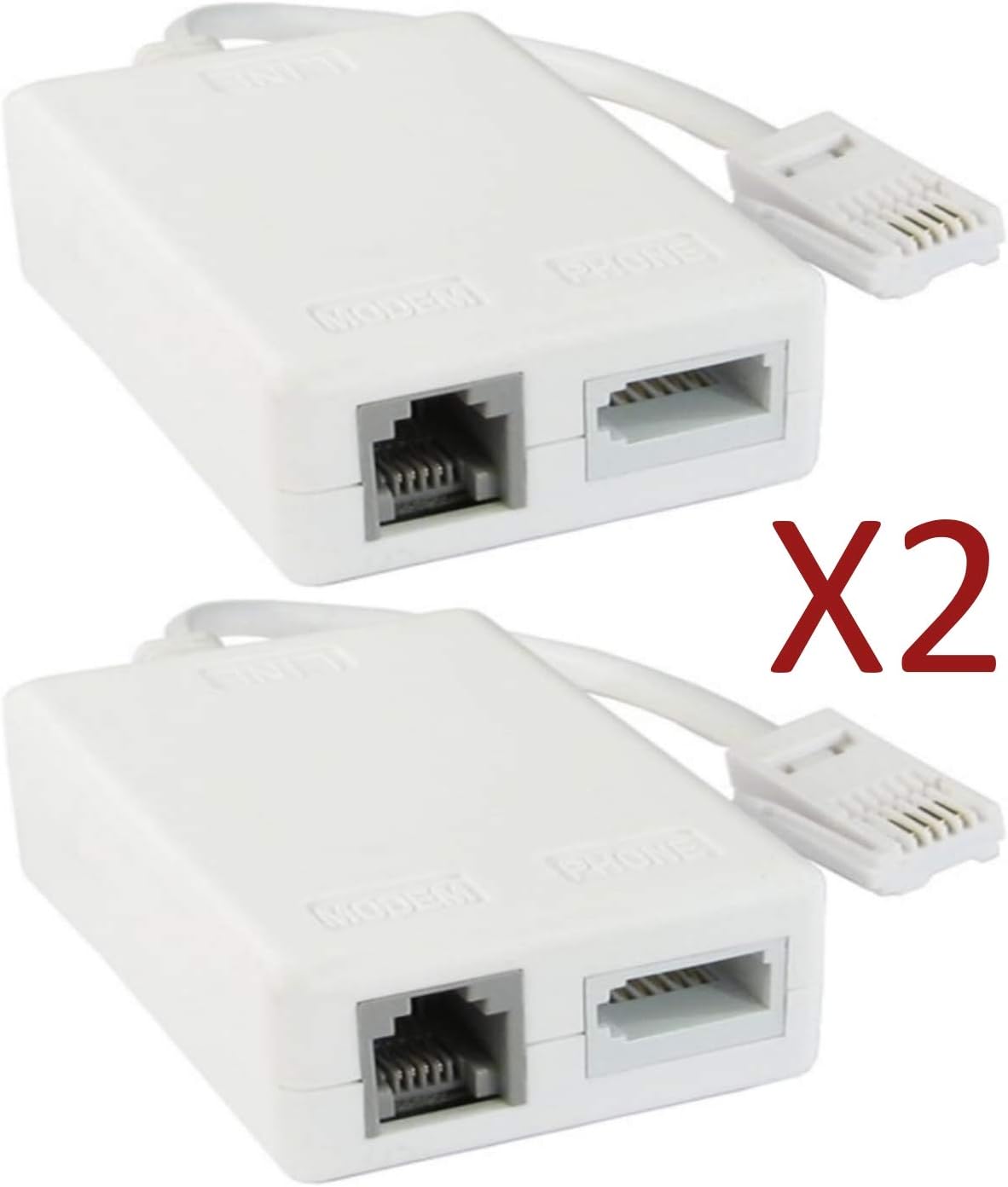 World of Data 2 x ADSL Microfilter with Tail (Twin Pack) - Premium ...