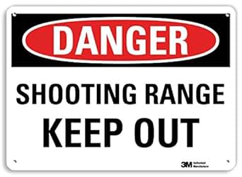 "Danger - Shooting Range, Keep Out" Sign by SmartSign | 10" x 14" 3M ...