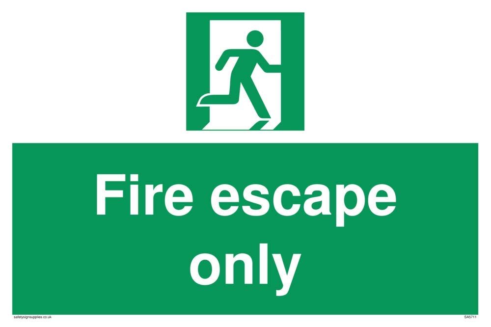 Fire Escape Only Sign – BigaMart