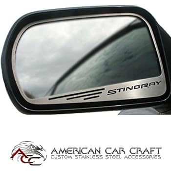 Amazon.com: C7 Corvette Outside Side View Mirror Trim With Stingray ...