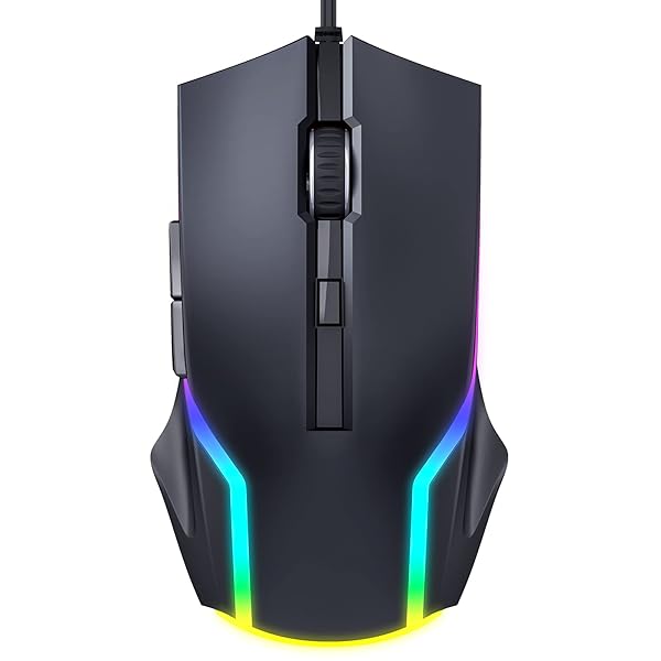 Gaming Mouse Wired, PC Computer Mice with 7 RGB Backlit Modes, Gamer ...