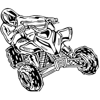 Amazon.com: Wall Decals ATV Quad Bike Racing Rider Extreme Speed ...