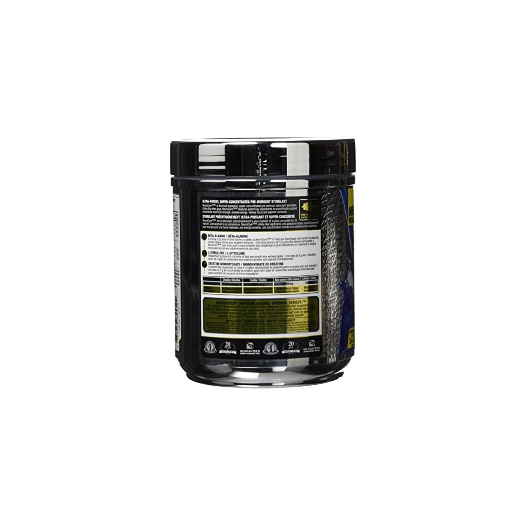 MuscleTech Pro Series Neurocore, Pre Workout Powder, Icy Blue Raspberry ...