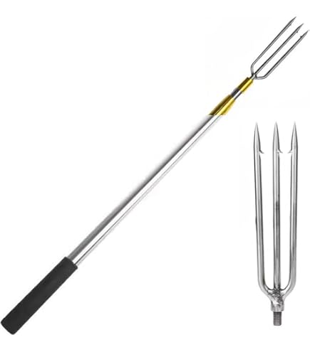 Stainless Steel Barbed Spear 5 Prong Gig Dutiplus Large Fishing Harpoon ...