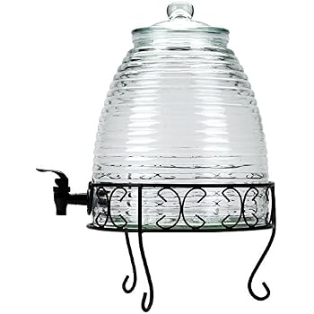 Amazon.com | Beehive Glass Beverage Dispenser With Stand - 2.4 Gallon ...