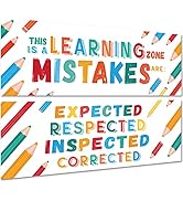 Amazon.com: 8 Pack Motivational Classroom Decorations, Reading Banner ...