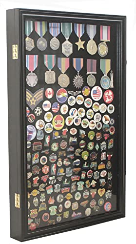 Large Pin Display Case - 25" X 16" Pin Collection Display with 98% UV ...