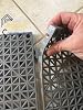 Set of 9 Interlocking Gray Rubber Floor Tiles- 11.5 inches Each Side ...