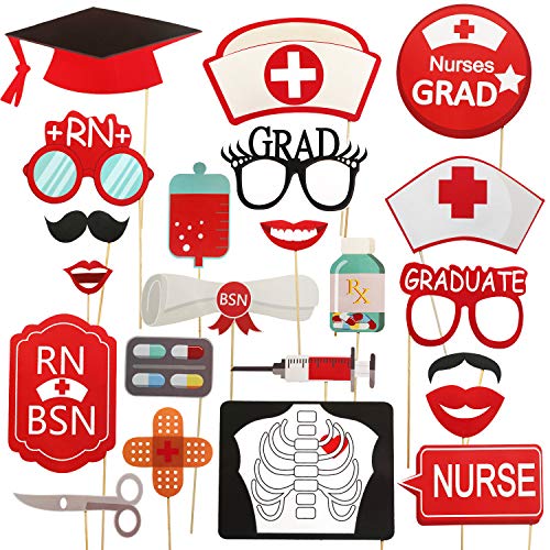 Buy Nurse Graduation Photo Booth Props Kit - Nurse Graduation Party ...