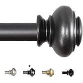 Amazon.com: H.VERSAILTEX Single Window Treatment Rod Set with White and ...