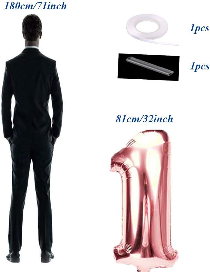 SNOWZAN Balloon 19th Birthday Decoration Rose Gold Girl Number 19 Giant ...