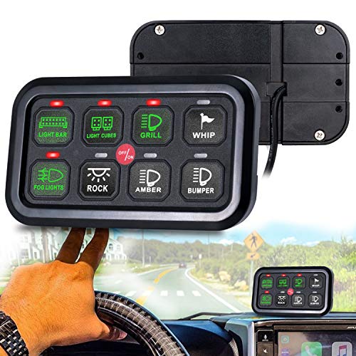 YCHOW-TECH 8 Gang Switch Panel Universal Circuit Control System Relay ...