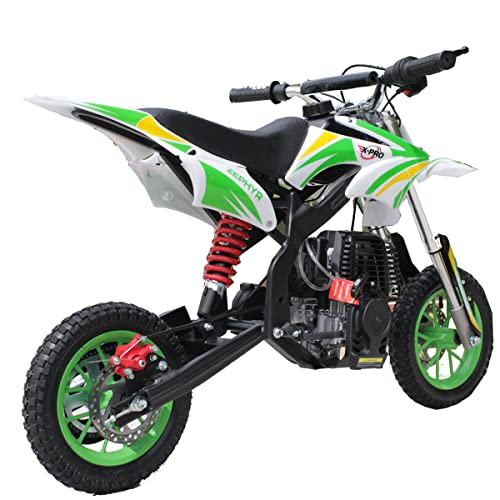 X-PRO Zephyr 40cc Mini Dirt Bike Pit Bike Dirt Bikes Gas Power Bike Off Road Motorcycle (Green ...