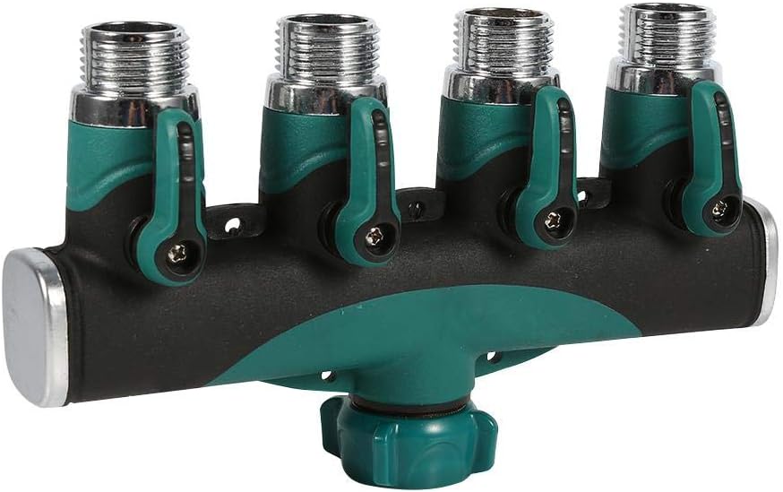 4 Way Water Tap Converter Connector Splitter Hose Pipe Adapter Garden ...
