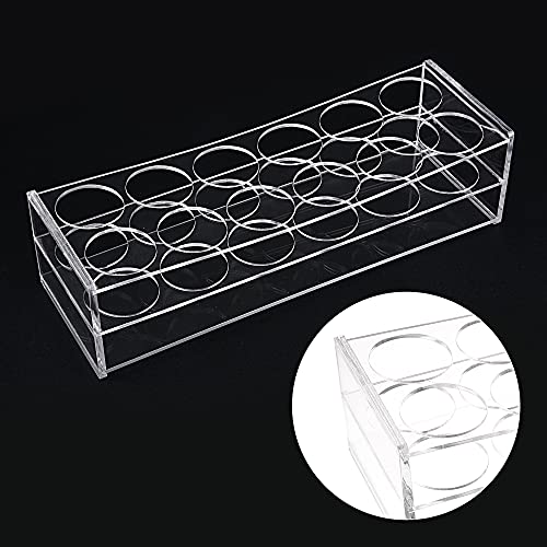 MECCANIXITY 12-Well Acrylic Test Tube Rack Holder Lab Stand 40mm Hole ...