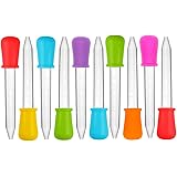 8 Pcs Liquid Droppers, SENHAI Silicone and Plastic Pipettes Transfer ...