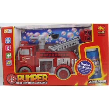 Amazon.com: Pumper Bubble-Blowing Fire Truck: Toys & Games