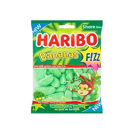 Amazon.com : Banana Candy | Haribo | Bananas F!zz | Total Weight 6.17 ...