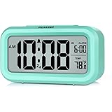Amazon.com: Peakeep Smart Night Light Digital Alarm Clock with Indoor ...