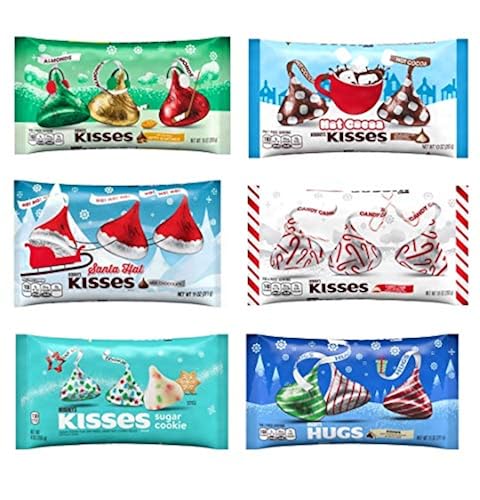 Hersheys Kisses Seasonal Chocolate Variety Pack - Sugar Cookie, Hugs ...