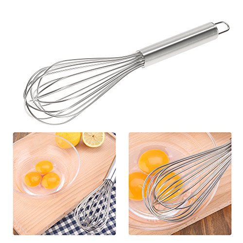 10-Inch Stainless Steel Wire Whisk, Medium Size Mixing Balloon Whisk ...