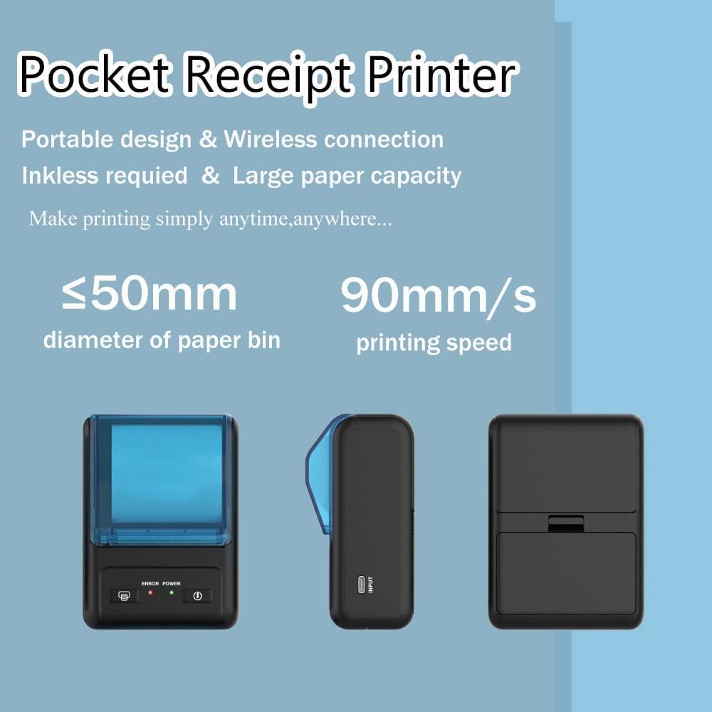 Mua Bagana Receipt Printer Bluetooth Thermal Portable Wireless POS Printer for Small Business ...