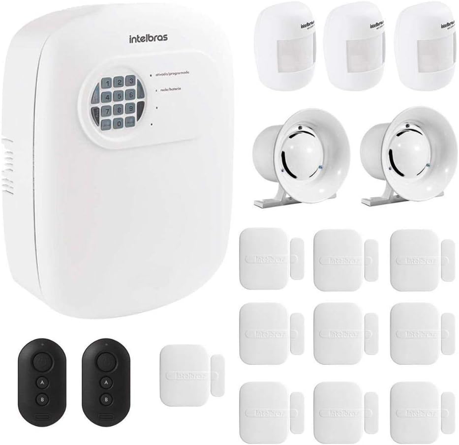Kit Alarme Sem Fio Intelbras Master 13 Sensores: Amazon.com.br ...
