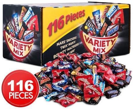 Mars Variety Mix Box 116 Pieces Party Chocolate Snickers M&M Twix ...