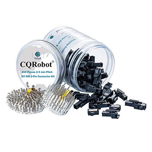 CQRobot 300 Pieces 2.5mm Pitch JST - SM JST Connector Kit. 2.5mm Pitch Male and Female Pin ...