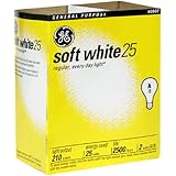 Ge Soft White Light Bulbs 25 W 210 Lumens A19 Med Base 4-1/4 In. Pack ...