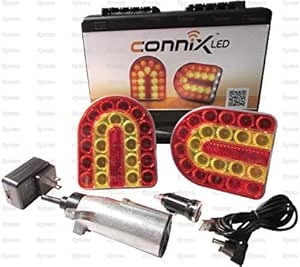 Amazon.com: Connix LED Magnetic Wireless Towing Light Kit Farm Tractor ...