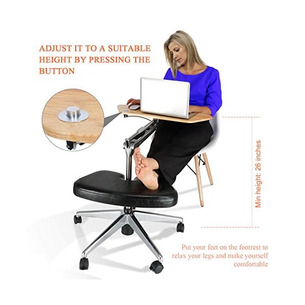 RoomyRoc Mobile Laptop Desk/Cart/Stand with Adjustable Tabletop and ...