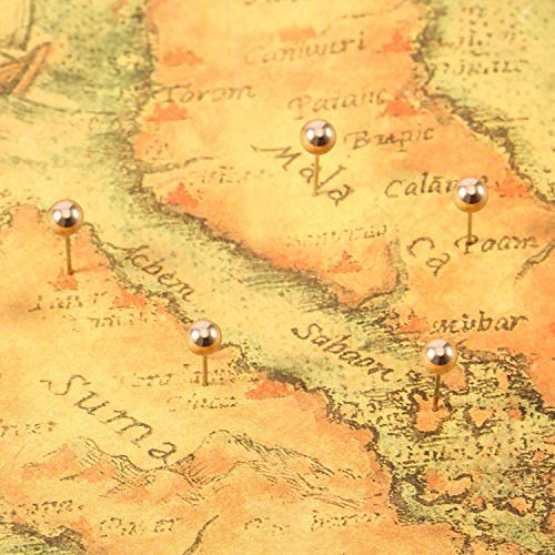 500 Pack Map Push Pins Map Tacks Small Size (Gold, 1/8 Inch) | Pricepulse