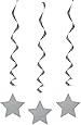 Amazon.com: 26" Hanging Silver Star Decorations, 3ct: Kitchen & Dining