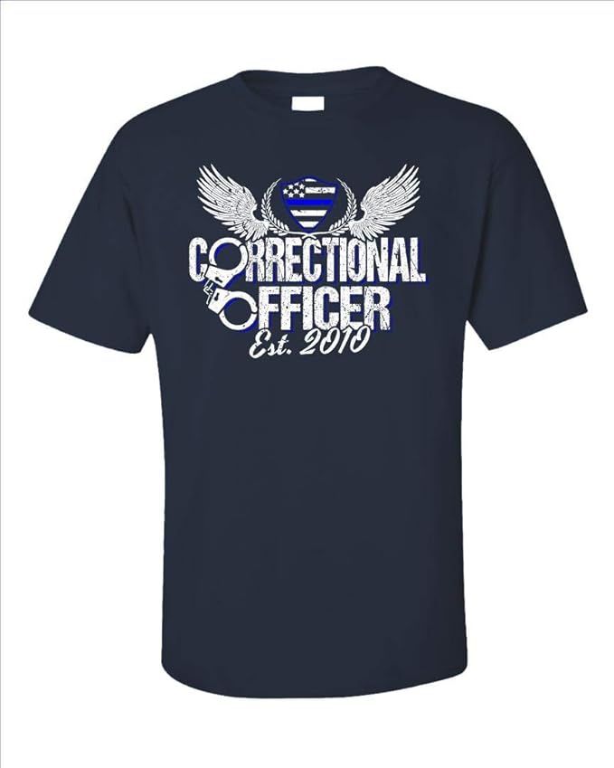 Merch Chimp Corrections Officer Est. 2010 Proud Prison Guard Thin Blue ...