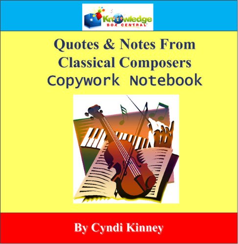 Classical Composers ""Quotes & Notes"" Copywork Notebook - PRINTED ...