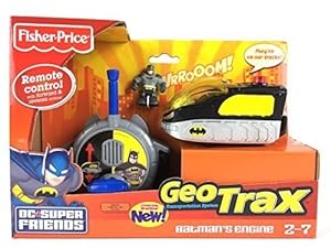 Amazon.com: Fisher-Price GeoTrax DC Super Friends Turbo Remote Control ...
