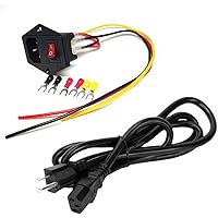 Amazon.com: Rocker Switch Power Socket Inlet Module Plug and 4.9ft ...