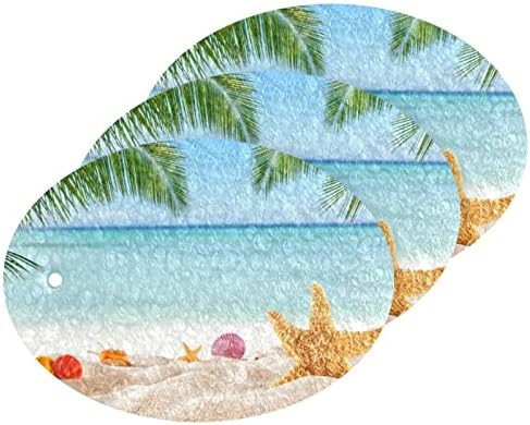 Sea Shell Starfish Cellulose Scrub Sponge Non-Scratch Kitchen Dish ...