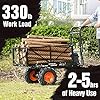 SuperHandy Utility Service Cart Power Wagon Wheelbarrow Electric 48V DC Li-Ion Powered 500Lbs ...