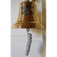 Amazon.com: Large Solid Brass HAPPY HOUR Bartenders Bell : Home & Kitchen