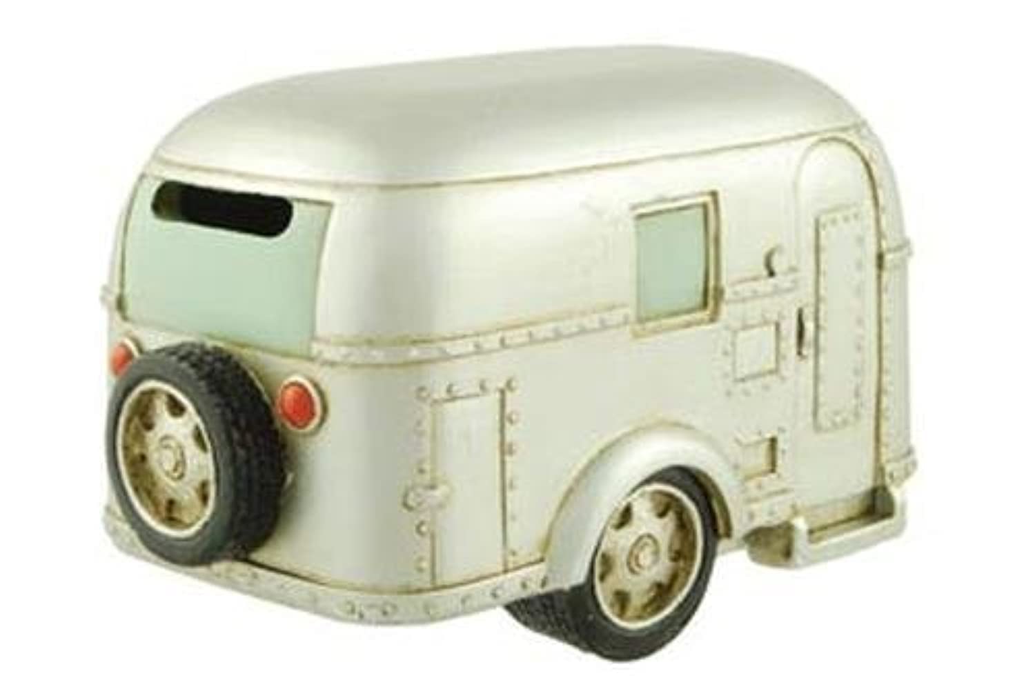 RV Collectibles Coin Bank, Silver Vintage Travel Trailer Camper, 6.5 ...