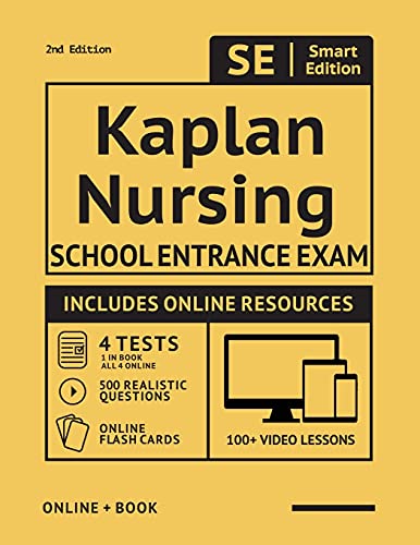 Kaplan Nursing School Entrance Exam Full Study Guide 2nd Edition: Study ...